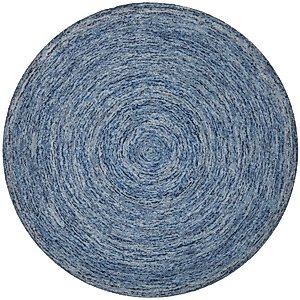 SAFAVIEH Ikat Collection 4' Round Dark Blue/Multi IKT633A Handmade Premium Wool Area Rug