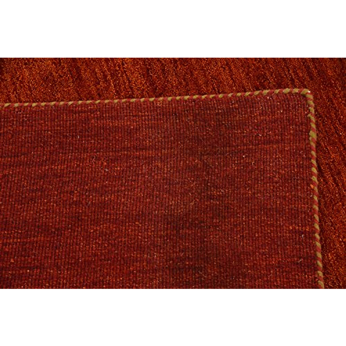 Unique Loom Solid Gava Collection 100% Natural Twisted Wool Modern Terracotta Area Rug (8' x 12')