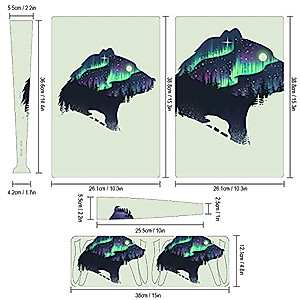 PlayStation 5 Digital edition version sticker protective cover, Northern Lights ps5 controller protective shell (compatible with ps5 Digital edition)
