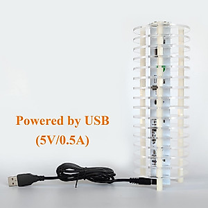 iCubeSmart 16 LED Audio Spectrum DIY Electronic Kits, Built-in Microphone to Collect Music (PP16-Round)