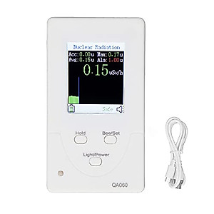 Portable Radiation Detector, Adjustable Brightness USB Charging High Sensitivity Radiation Dose Counter for Laboratory
