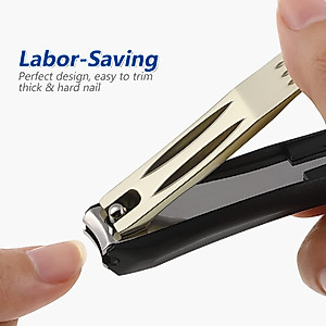 Nail Nipper, Premium Stainless Steel Fingernail and Toenail Clipper Cutters,Nail Cutters Sets with Nail File and Cleaning Brush for Seniors, Aducts,