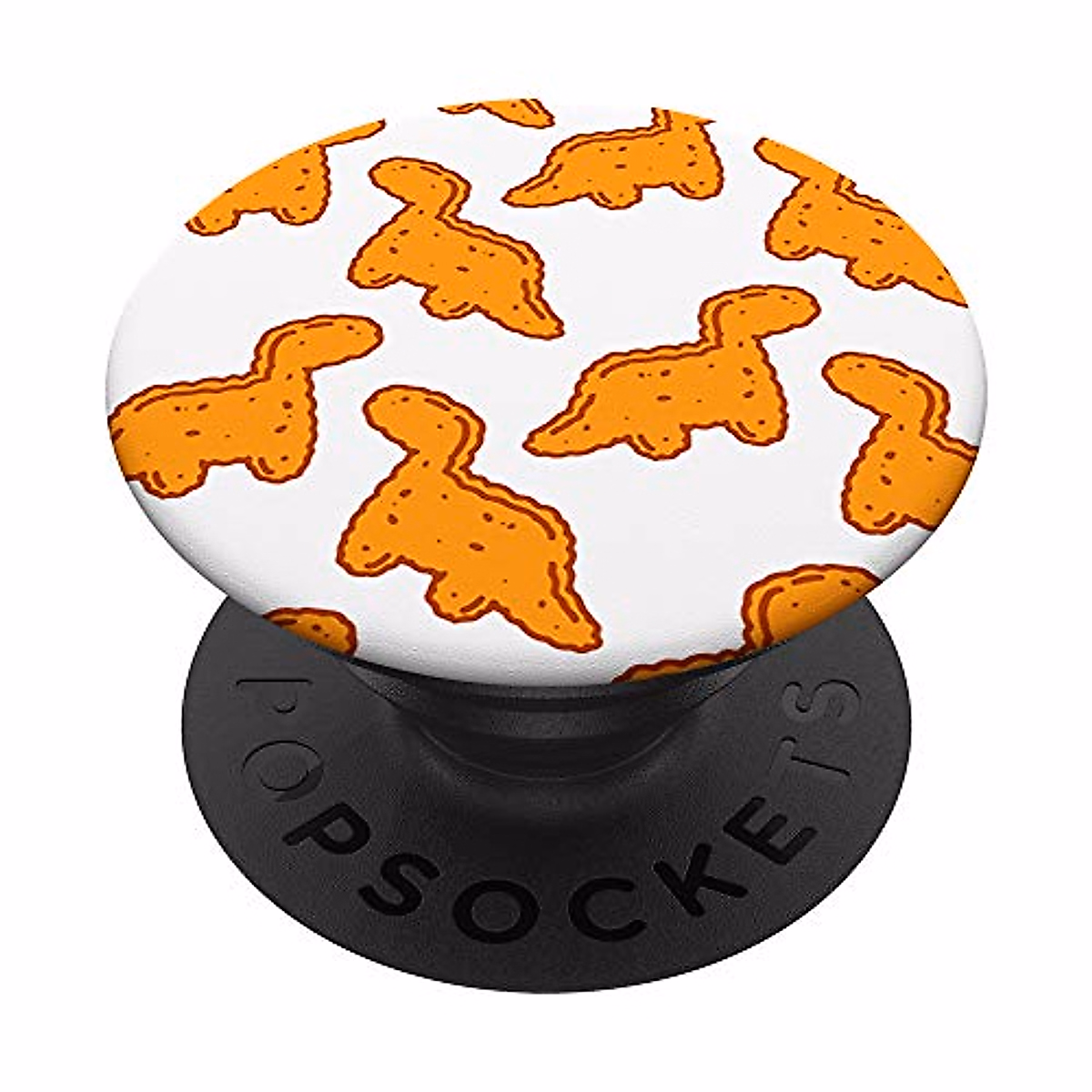 Cute Dino T-Rex Chicken Nugget Pattern Funny Tyrannosaurus PopSockets PopGrip: Swappable Grip for Phones & Tablets