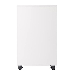 Winsome Halifax Storage Mobile Cabinets, 2 Doors, 4 Drawers, for Home Office, White