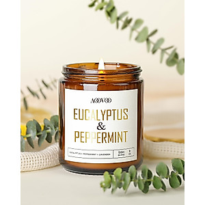 AOOVOO Golden Jar Scented Candles Set - Soy Wax Candle Set, Scented Candles for Women, Candles for Home Scented - 4 Pack Soy Candle Gifts Scents of Mint/Coconut/Lilac/Lemon