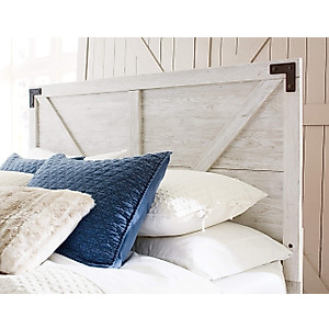 Signature Design by Ashley Shawburn Modern Farmhouse Headboard, Queen, Whitewash
