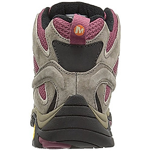 Merrell Women's Moab 2 Mid Waterproof Hiking Boot, Boulder/Blush, 10 M US