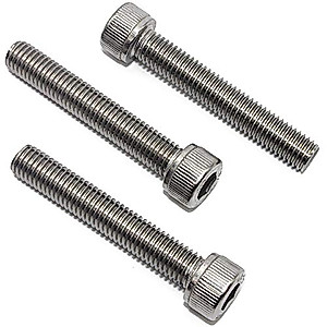 Fullerkreg M6-1.0 x 50MM Socket Head Cap Screws, Allen Socket Drive, Din 912, AISI 304 Stainless Steel (18-8), Full Thread, Bright Finish, Machine Thread, Quantity 10