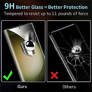 Arshek 3 Pack Galaxy S23 Ultra Screen Protector, HD Clear Tempered Glass, Fingerprint Unlock, 3D Curved, Scratch Resistant, Bubble-Free for Samsung Galaxy S23 Ultra 5G Glass Screen Protector