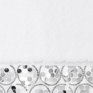 Popular Bath Sinatra Modern Bathroom Towel Set 3 Piece Hand and Wash Towel Luxury Contemporary Decor Bling Bath Towel Sets Soft, Plush and Highly Absorbent, White