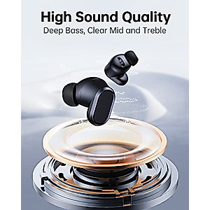 GUSGU X2 True Wireless Earbuds Bluetooth Headphones, Premium Sound Quality, Bluetooth Earbuds with Microphone, Touch Control Wireless Earphones, IPX5 Waterproof, Wireless Earbuds for iPhone, Android