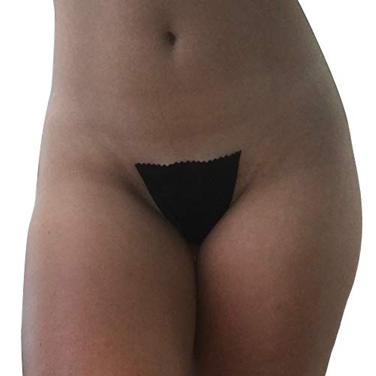 Amoreza by SKS C Style Invisible No Panty Line Heart Shaped Strapless C-String Thong (XL, Black, x_l)