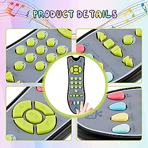 Acirr Baby Learning Toy, Baby Music Remote Control Toy Kids' Electric Learning Toys Baby Music TV Remote Control Electric Numbers Learning Educational Kids Toy(Gray)