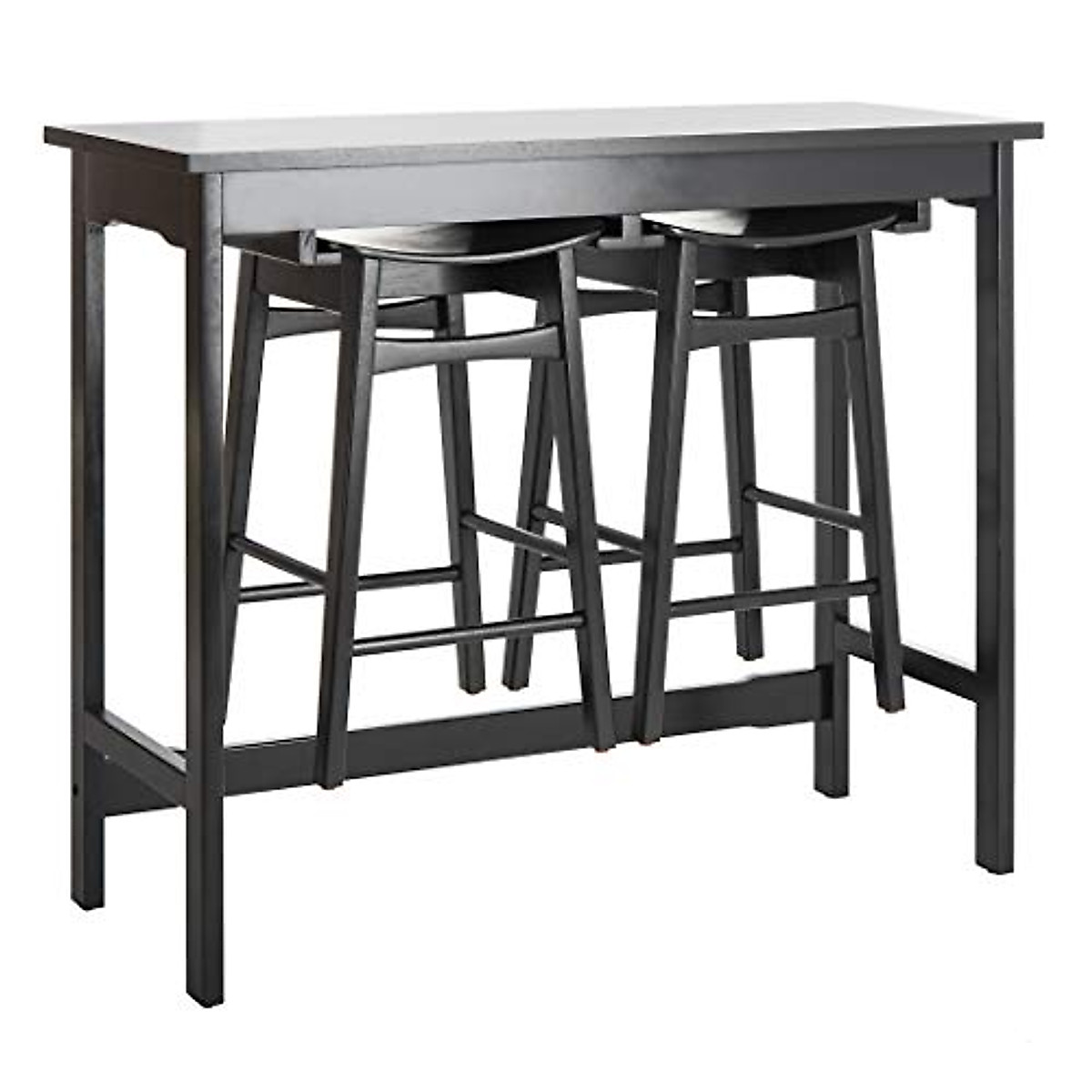 Safavieh Home Collection Colbie Black Storage Rack 3-Piece Pub Set