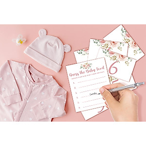 Baby Shower Games - Guess the Baby Food Game Set - Gender Reveal/Pregnancy Announcement Party Supplies - A02