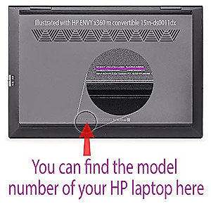 mCover Case Compatible for 2019~2020 15.6" HP Envy x360 15-DSxxxx (AMD CPU) / 15-DRxxxx (Intel CPU) Series ONLY (NOT Fitting Any Other Models) Laptop Computers - Black