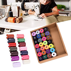 Sewing Spools Set, 42 Colors 1000 Yards Polyester Household Threads Set for Sewing Machine DIY Embroidery