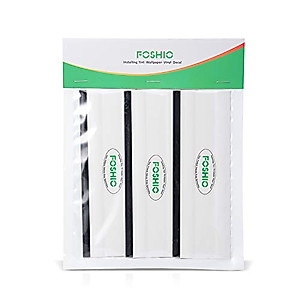 FOSHIO 6 Inch Rubber Squeegee for Kitchens, Glass, Shower and Car Windows, Pack of 3 (White)