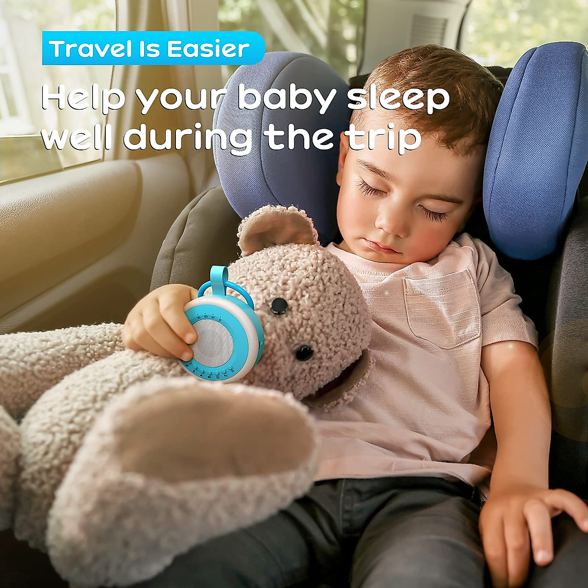 Portable White Noise Machine for Baby , Sleep Sound Machine for Travel,16 Soothing Sounds