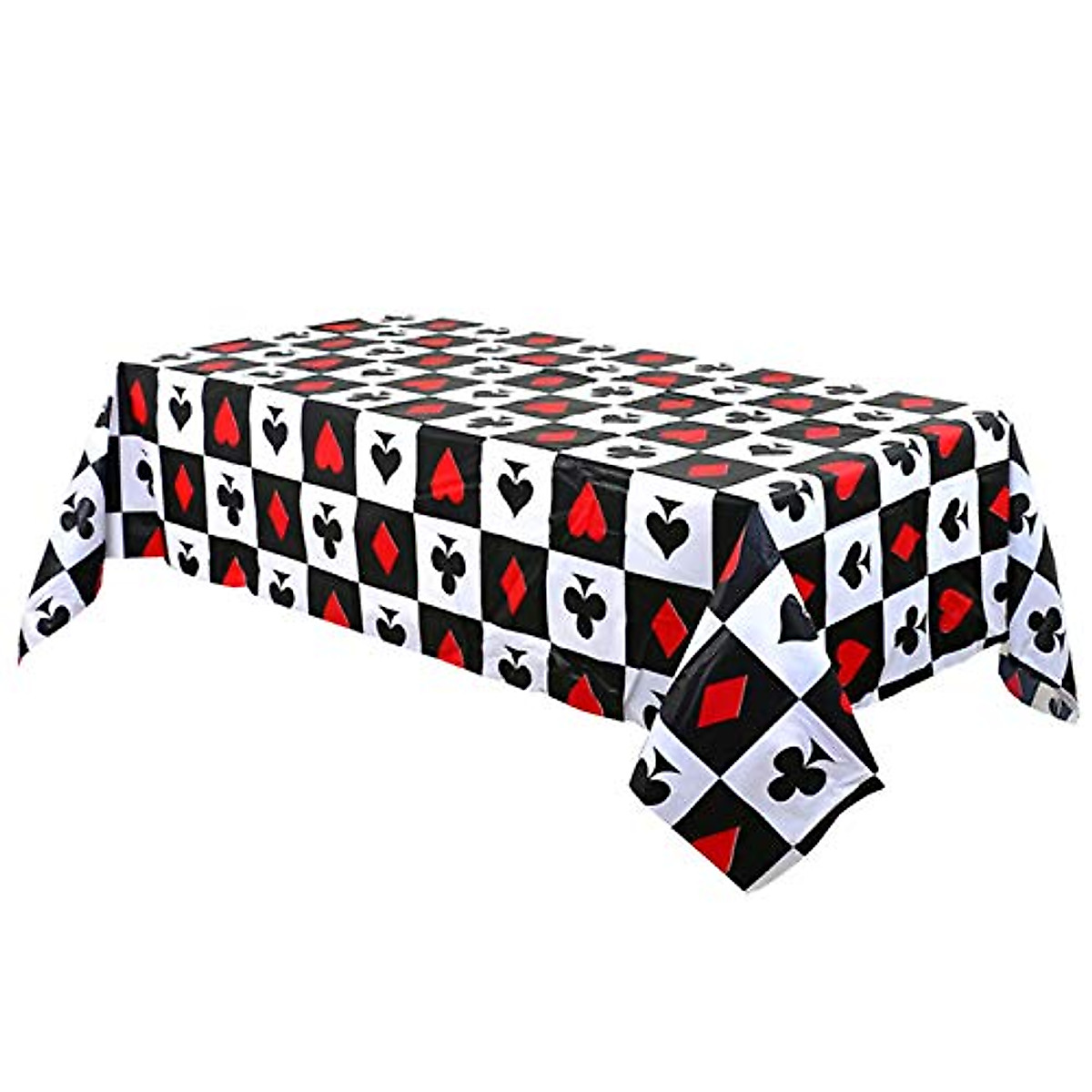 Casino Poker Game Themed Birthday Party Decorations -Plastic Table Cover for Arts & Crafts, Poker Patrol Party Supplies for Las Vegas Theme Casino Party 2 Pack