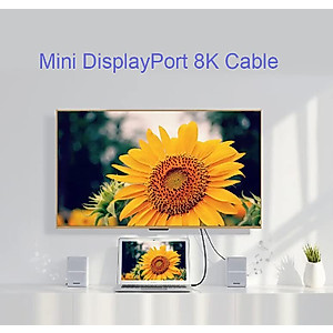 Qaoquda 8K Mini DisplayPort Cable, 1FT Mini DP Female to Female Coupler Cord for with Mini DP PC/Laptop or Thunderbolt 2 Mac PC (mini DP female to female)