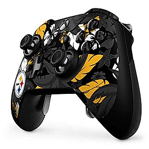 Skinit Decal Gaming Skin Compatible with Xbox One Elite Controller - Officially Licensed NFL Pittsburgh Steelers Tropical Print Design