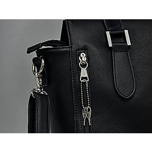 Goson Concealed Carry Tote Bag - Large and Fashionable CCW Purses for Women with Multiple Pockets, Crossbody Straps, YKK Locking Zippers in Faux Leather