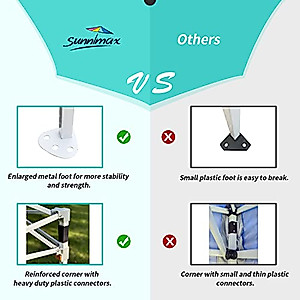 SUNNIMAX Canopy Tent, Outdoor 10x10 Pop-up Canopy,Patio Tents for Parties,Quick EZ Setup Canopies with Waterproof Roof, Roller Bag, 4 sandbags