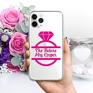 Case Charming Future Mrs Bride Engagement Phone Case for iPhone 15 Pro Max 14 13 mini 12 11 Xr Xs X 10s 10r 10 8 Plus 7 Se Customized Bride to be Personalized Clear Cover