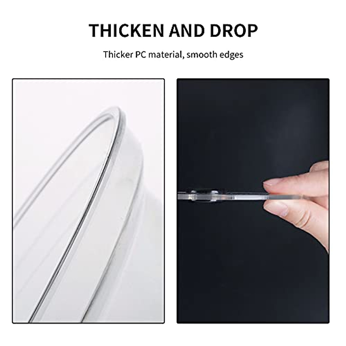 2 PCS Smoking Gun Accessory Set ,Smoking Cloche Dome Cover 6.3 Inch Lid ,4.7 Inch Smoking Gun Cup Covers Cocktail Drinks Smoking Lids ,Suitable for Bar BBQ Drinks Cooking Meat Cheese Cocktails Steak