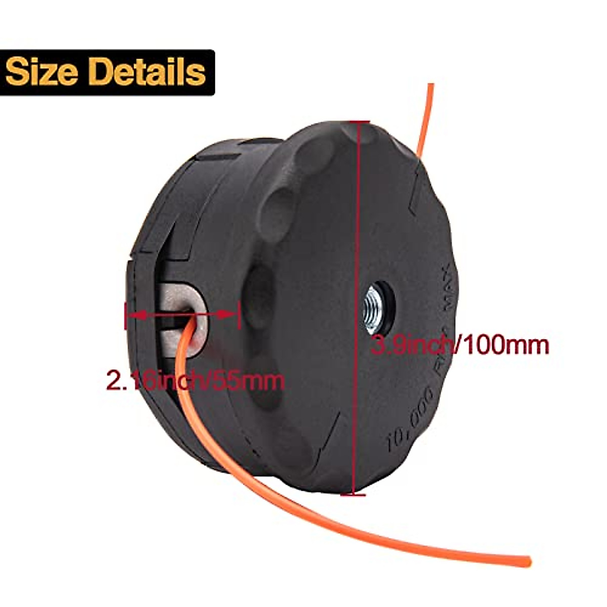 CMOOD Trimmer Head Compatible for Echo Speed Feed 400 Bump SRM-225 SRM-210 SRM-230 Pas225 Pas210 Pas211 Weed Eater Head Replacement (3 Pack)