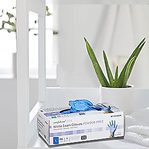 McKesson Confiderm 3.5C Nitrile Exam Gloves, Non-Sterile, Powder-Free, Blue, Medium, 200 Count, 1 Box
