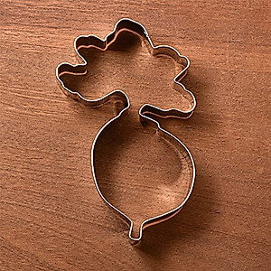 KENIAO Vegetable Radish Cookie Cutter, 4.8", Stainless Steel