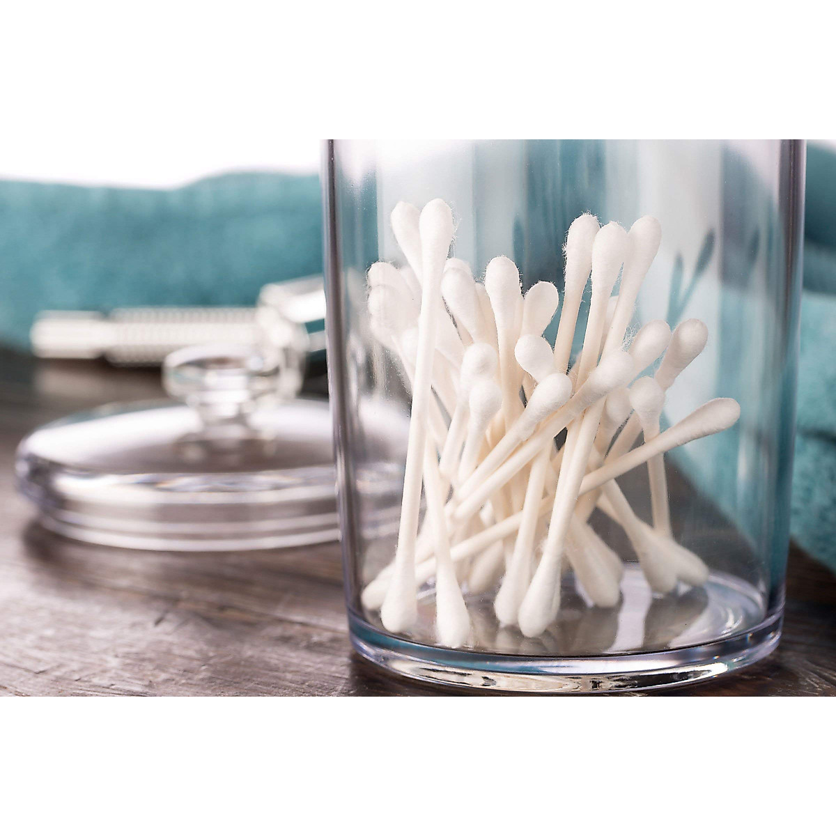 100% Pure Cotton Swabs - 100 Count (w/Container)