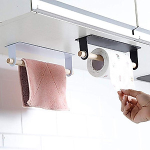 Paper Towel Holder Wallmounted Toilet Paper Holder, Selfadhesive Roll Holder Towel Storage Rack Paper Towel Rack Cabinet Rack Bathroom Toilet Paper Holder