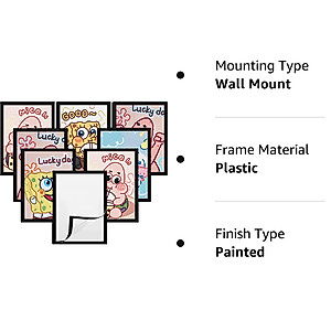 BESTING 10 Pack 12" x 16" Diamond Painting Canvas Frames Self-Adhesive Diamond Magnetic Black Art Canvas Frames for Home Wall Office Store Door Decor (PF3040P10)