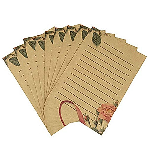 56 Sheet Stationery Paper, Yoption Old Fashioned Letter Writing Stationery Paper 7 Different Vintage Retro Style (Writing Stationery Paper Letter Set)