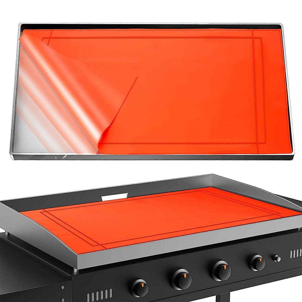 AOBHI 36" Silicone Griddle Cover Mat for Blackstone: Grill Accessories Griddle Flat Top Cover Food-Grade Protection Grill Buddy Mats,Cuttable Fit 30",29",28",22" and 17" Griddle