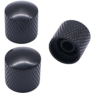 Taiss/3pcs Electric Guitar Knobs,Potentiometer knob,Volume Tone Control Knobs,Black Metal Dome Knobs,Bass Volume Tone Knob,Suitable for 6mm Shaft Knob-11BK