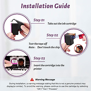 Inktopia Remanufactured Ink Cartridge Replacement for HP 63XL 63 XL Black and Color use with HP Officejet 5255 5258 3830 3833 4650 Envy 4520 4516 DeskJet 1112 2132 3633 3634 Printer