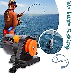 Demeras Fishing Digital Line Counter, Fishing 999m Fishing Line Depth Finder Electronic Guide for Rod Clip on Fishing Counter Trolling Sea Reel Digital Display Rapala Line Counter