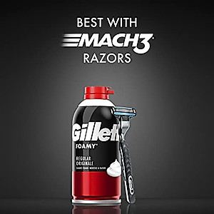 Comfort Glide Foamy Regular Shave Foam Men Shaving Foam by Gillette, 11 Ounce