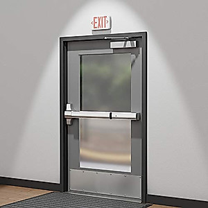AmazonCommercial LED Emergency Exit Sign, UL Certified, 1-Pack, Double Face Exit with Battery Backup