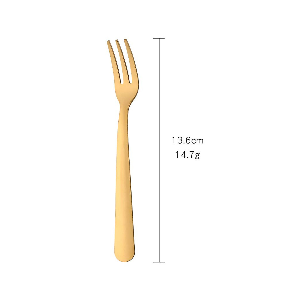 Fruit Fork Salad Pastry Small Oyster Forks 12 Pieces, BUY&USE 5.5-Inch Stainless Steel Gold Flatware