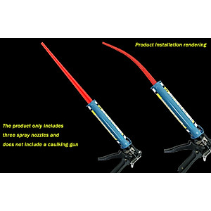 ANZHUO Caulking nozzle for Caulking Gun, curved caulking nozzle applicator, replacement extension tool used in construction (2 pieces, straight, bent,Caulking Guns Nozzle)