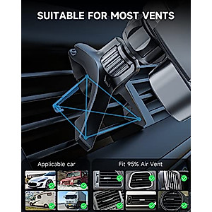 【Dual Coils & 2 Vent Mounts】 Wireless Car Charger, Casunit 15W Dual Coil Fast Charging Auto-Clamping Car Mount for iPhone 14 13 12 Pro Max Mini/Samsung Galaxy Z Flip 4 (Black)