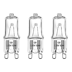 3 Pack UVA UVB Reptile Light Halogen Bulbs Beads Heat Lamp (50 Watt) Clear