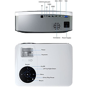 Feilx Mini Projector 2022 Upgraded Portable Video-Projector,300 Inch WiFi Full HD 1920 * 1080P LED Projector Video Projector Home Theater Cinema Smartphone Projector