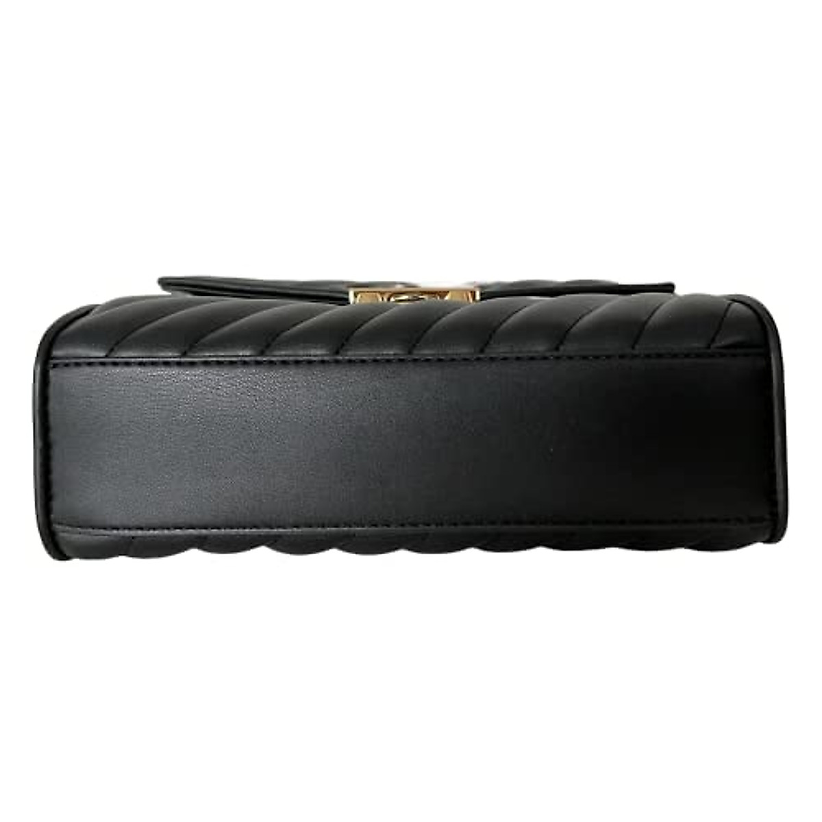 Michael Kors Small Rose Quilted Leather Shoulder Flap Bag Black