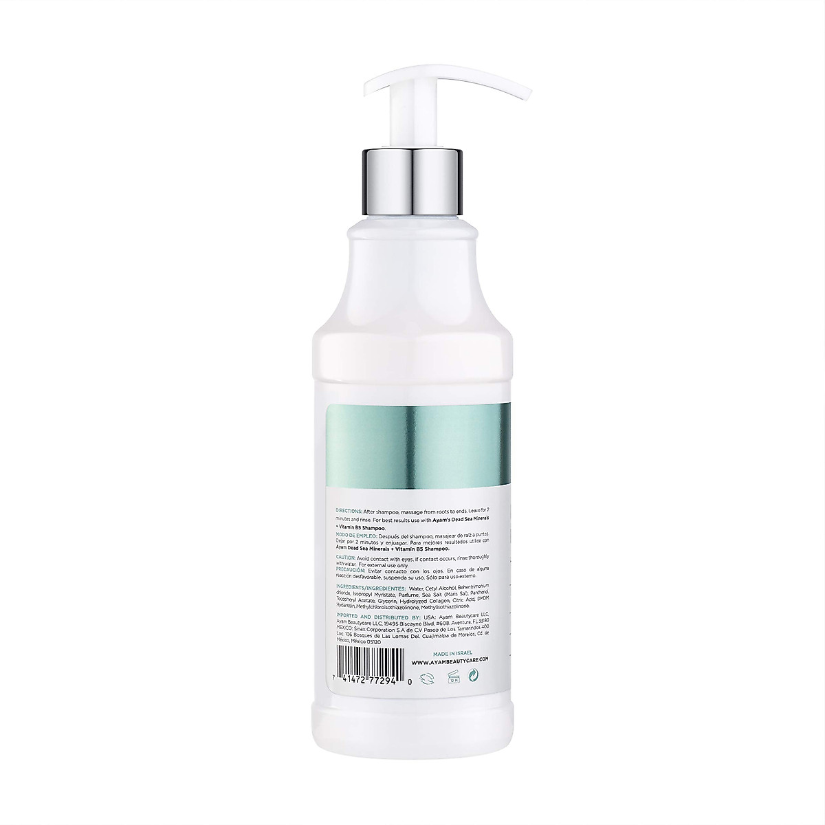 Ayam Beautycare Dead Sea Minerals + Vitamin B5 Shampoo Nourishing Daily Balance Clean and Restore for All Hair types 13.5 fl oz